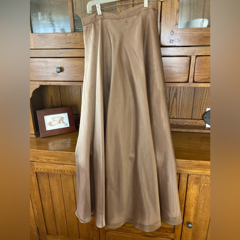 Vintage Tan Maxi Skirt - Gem